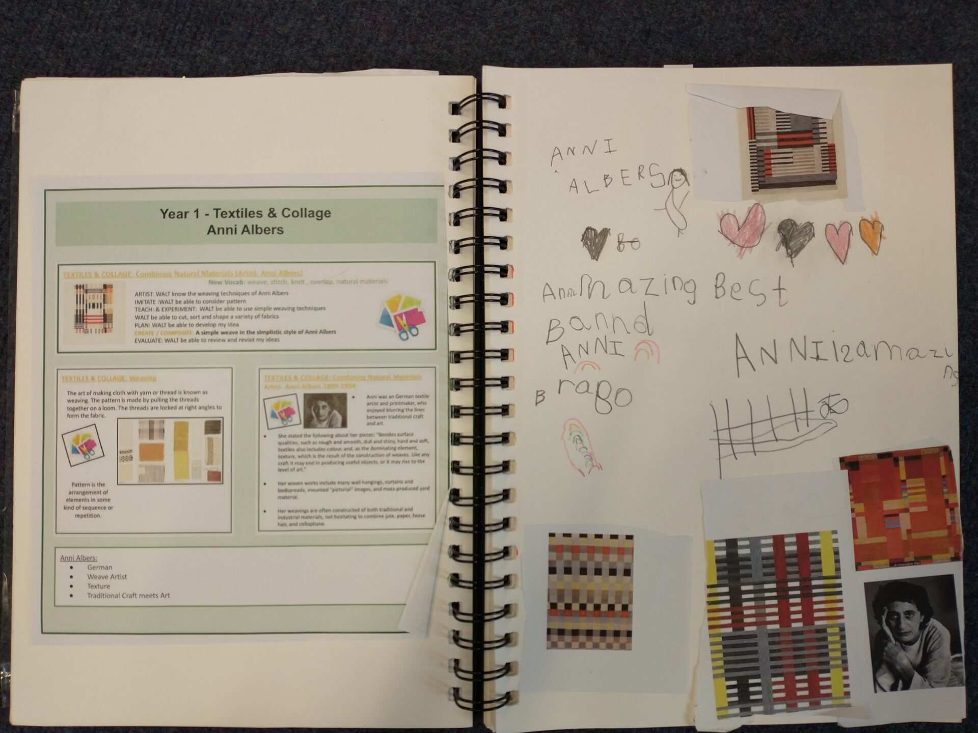 Year 1 Art - Anni Albers - Threemilestone Primary School