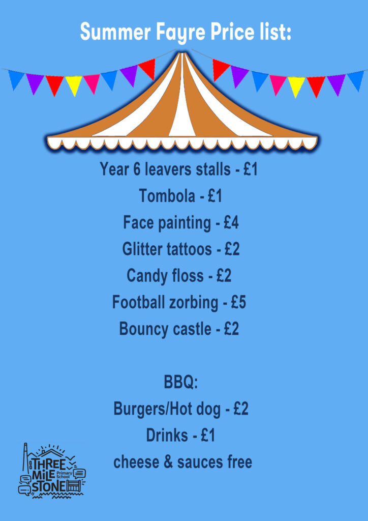 PTFA SUMMER FAYRE - Threemilestone Primary School