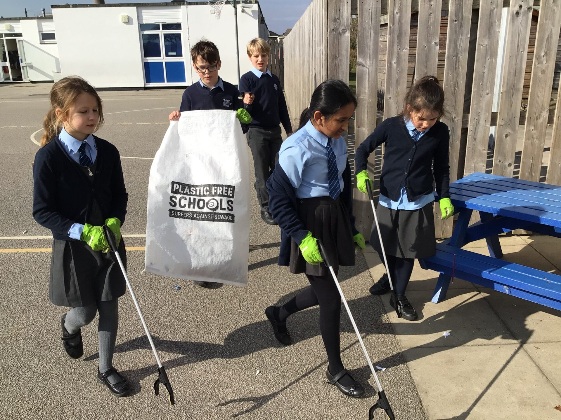 Litter Picking Threemilestone Primary School